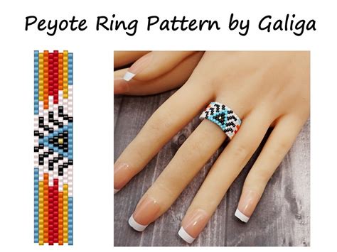 Even Peyote Ring Pattern For Beading Bead Ring Beaded Patterns Etsy