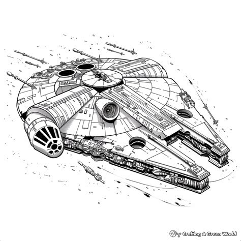 Millennium Falcon Coloring Pages Free And Printable