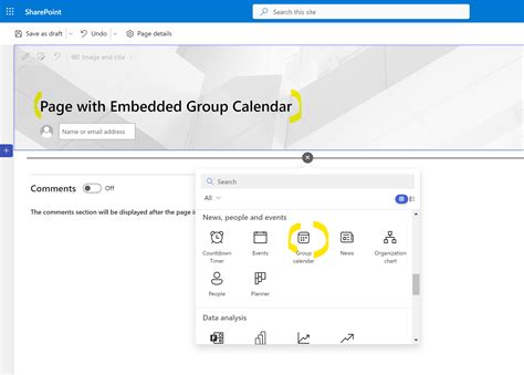 how to create a simple event calendar in a team providing tips