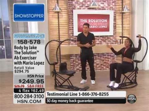 Body By Jake The Solution Ab Exerciser With Mario Lopez Workout Dvd