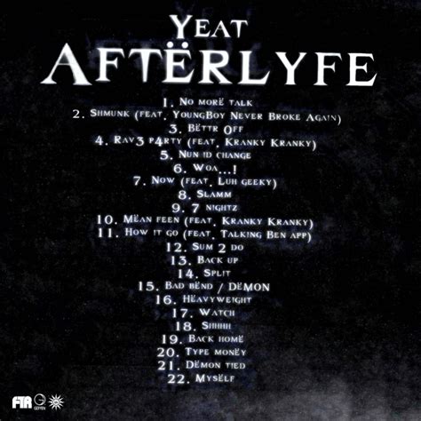 Aftërlyfe Back Cover R Yeat