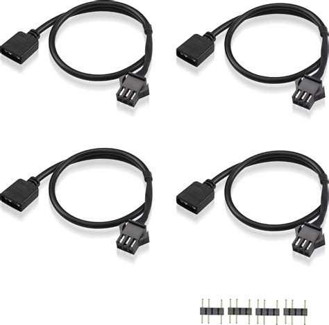 Gintooyun Rgb Extension Cable 3 Pin To Sm 3pin Female Argb Connector Adapter Cable