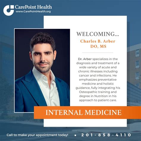 Join Us As We Welcome Dr Charles B Arber To Carepoint Health Dr Arber Is An Internal