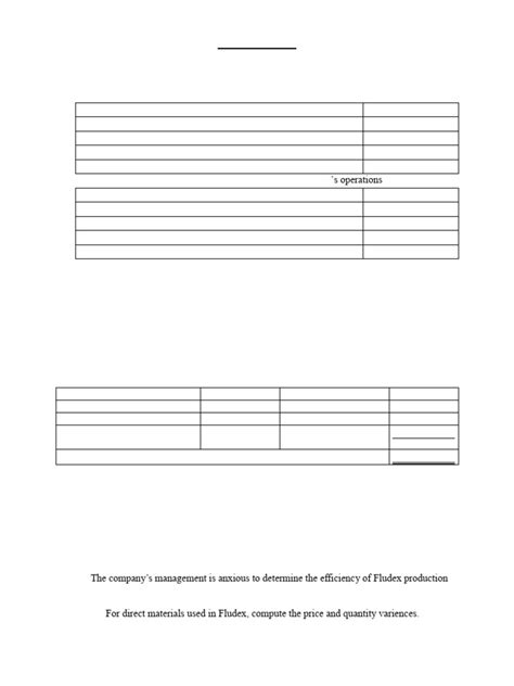 Problem Variance Analysis Pdf Cost Variance