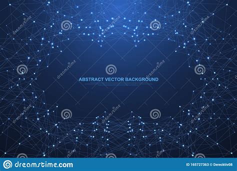 Technology Abstract Lines And Dots Connect Background Lines Plexus Connection Digital Data And