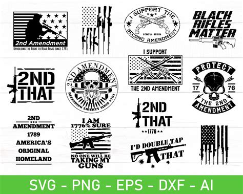 2nd Amendment Svg Bundle Second Amendment Svg Gun Rights Etsy