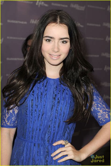 Lily Collins Blue Hair