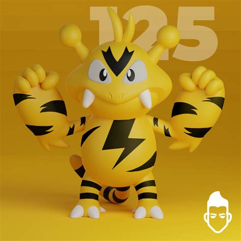 Archivo Stl Electabuzz Pokemon 🐉・plan Imprimible En 3d Para Descargar・cults