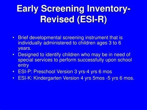 Ppt Considerations In Selecting Developmental Screening And