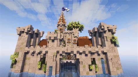 Medieval Castle In Water Minecraft Map