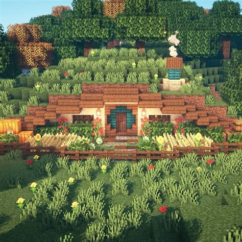 Minecraft How To Build A Hobbit Hole Hobbit Hole House Minecraft