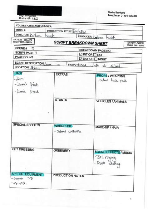 Script Breakdown Pdf Script Breakdown Pdf