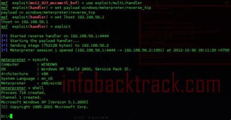 Exploit Windows Menggunakan Backdoor Ms Word Doc Via Msf Info Backtrack
