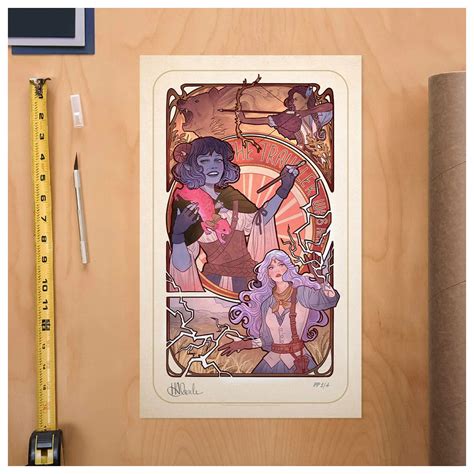 Critical Role Art Print Laura Bailey 10th Anniversary Art Nouveau