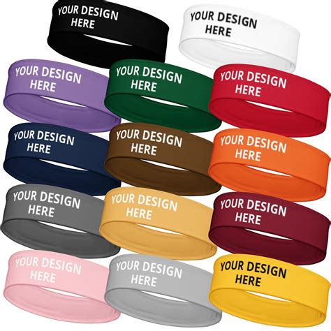 Personalized Spandex Headband Custom Textlogo Sport Head Band Etsy