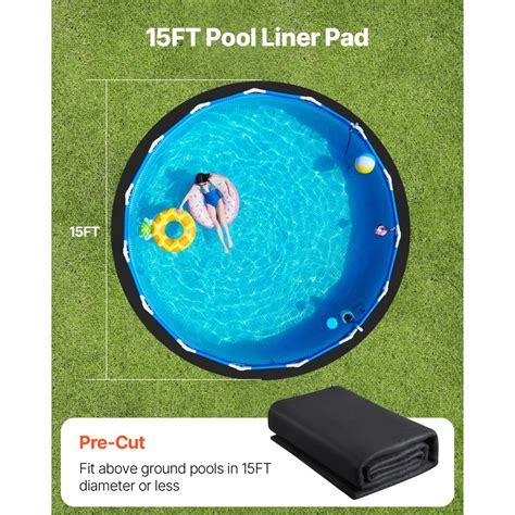 Vevor 15ft Round Pool Liner Pad Pool Liner Pad For Above Ground