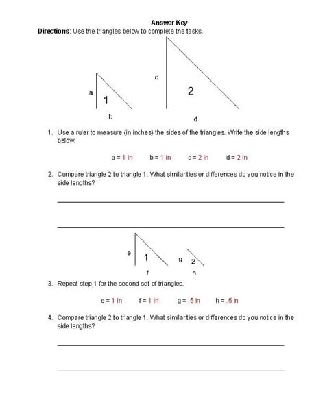Scale Factor Triangles Investigation By Math And Middle Tpt