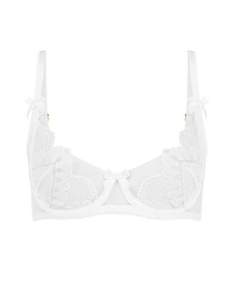 Alysia Balconette Underwired Bra In White By Agent Provocateur