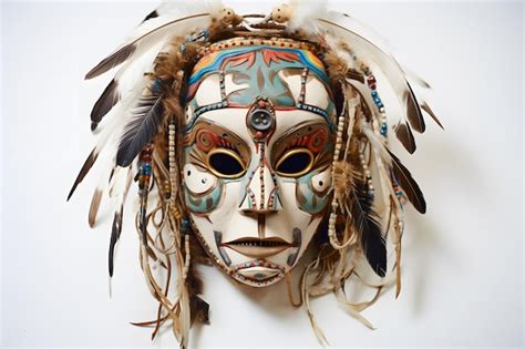 Premium Photo Native American Ceremonial Mask Embodying Spiritual And Cultural Significance
