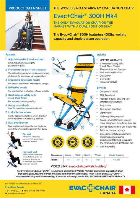 Evacchair 300h Lightweight Emergency Stair Chair