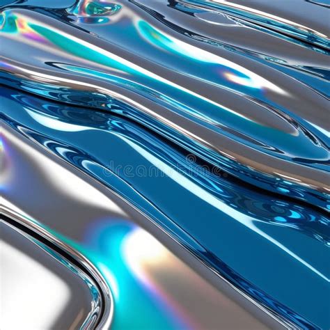 An Attractive Holographic Chrome Background Stock Illustration