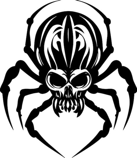 Premium Vector Spider Skull Vector Tattoo Design