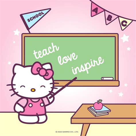 Hello Kitty On Instagram Happy Nationalteacherday Tag A Teacher Who Inspires You 🍎💕 Hello