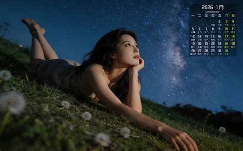 看星空美女2026年1月高清全屏日历电脑壁纸免费下载 墨鱼部落格 看星空美女2026年1月高清全屏日历电脑壁纸免费下载 墨鱼部落格