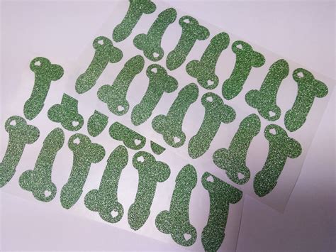 30 Penis Stickers Glitter Naughty Bachelorette Decorations Etsy