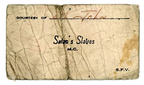 The Only Satans Slaves Colors To Make It Out Of The Club Outlaw Archive