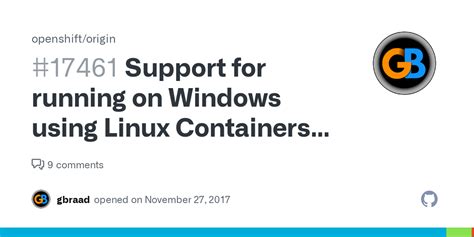 Support For Running On Windows Using Linux Containers For Windows Lcow · Issue 17461