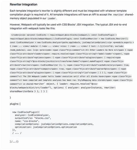 Codeblock Render Error In The Css Blockswebpack Documentation · Issue 191 · Linkedincss
