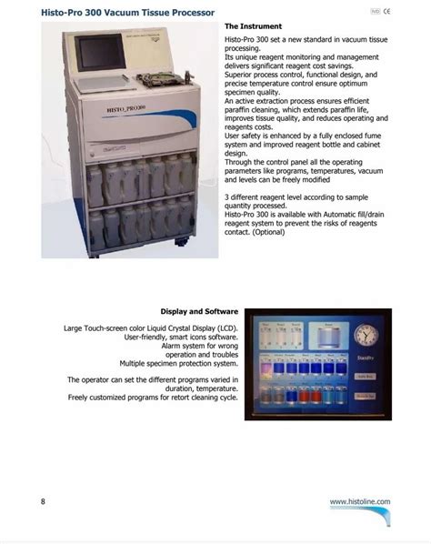 Enclosed Tissue Processor Histoline Model Histopro 300 At Best Price
