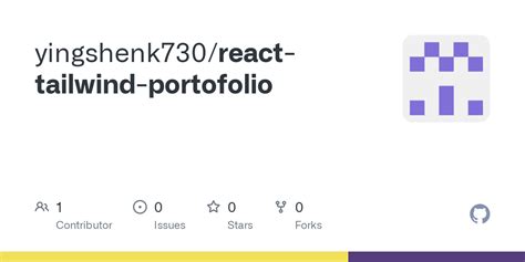 Github Yingshenk730react Tailwind Portofolio