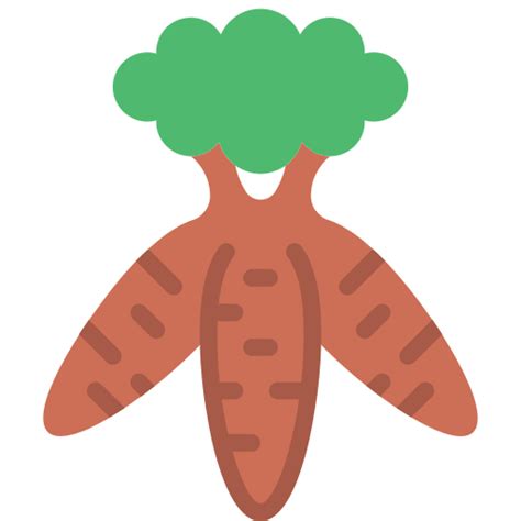 Cassava Root Basic Miscellany Flat Icon