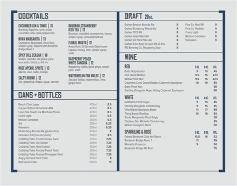 Menu At Fishbones Oyster Bar And Grill Charlottetown