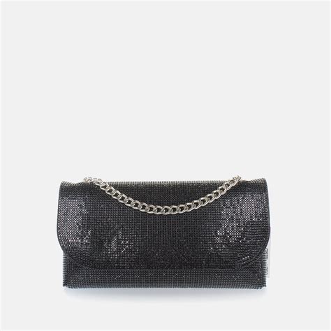 Borsa Donna Mini Strass Catena Nero Kharisma