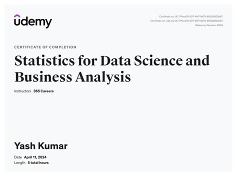 Yash Kumar On Linkedin Thrilled To Announce Ive Earned My Statistics For Data Science And Business