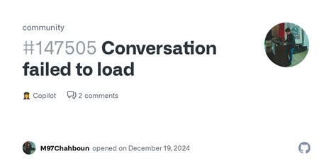 Conversation Failed To Load Community Discussion GitHub