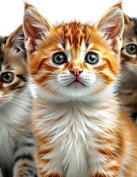 Cute Kittens With Striking Fur Patterns Playfully Interacting In A Cozy