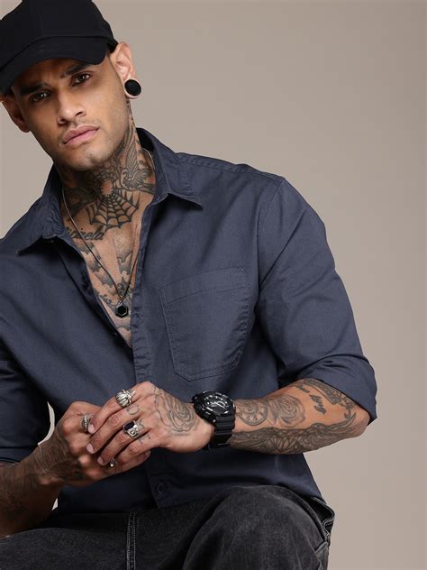 Buy Wrogn Comfort Fit Pure Cotton Casual Shirt Shirts For Men 29947027 Myntra