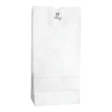 Duro 51025 White 25 Lb Paper Grocery Bag 500pack Win Depot