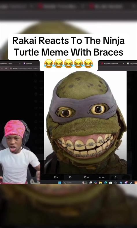 Funny Rakai Braces Tmnt Fyp Ninja Turtle Meme Tiktok