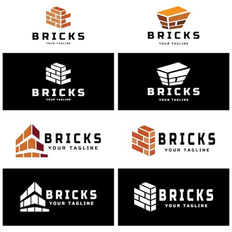 Diseños Creativos De Logotipos De Ladrillo Para Edificios Edificios Arquitectónicos Ingeniería