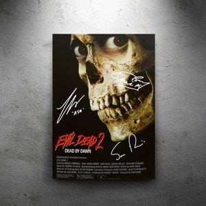Evil Dead 2 Cast Pre Signed Photo Print Poster 12x8 Inches 30cm X