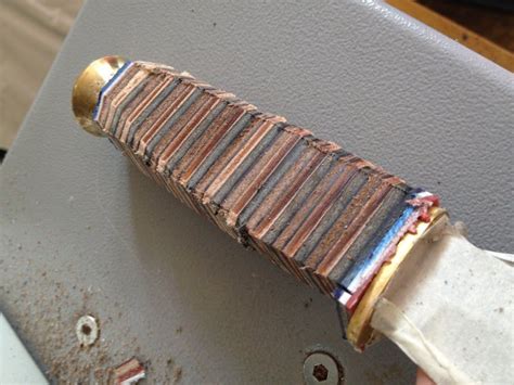 Diy Stacked Leather Handle Bowie Knife Bowie Knife Leather Handle