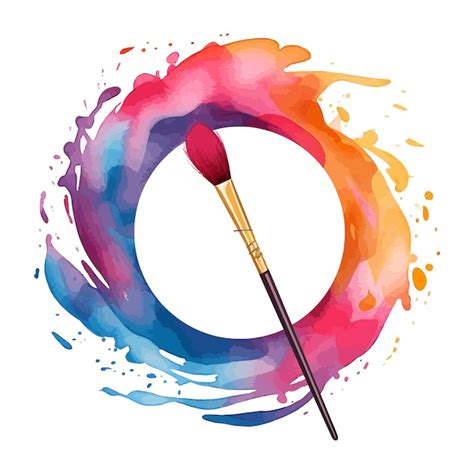 Watercolor Splatter Logo Design Premium Ai Generated Vector