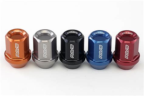 Rays Duralumin L32 Straight Type Lock Nut Set 20 Pcs Pack M12x1 5 Black Anodized Jpd Japan