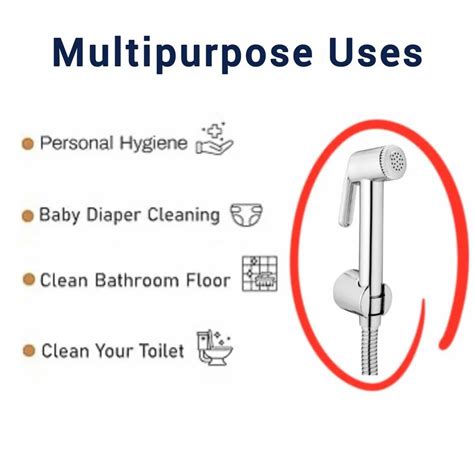 Abs Health Faucet Regular With 1 Mtr Ss Cp Tube And Abs Chrome Plated