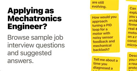 Mechatronics Engineer Interview Questions